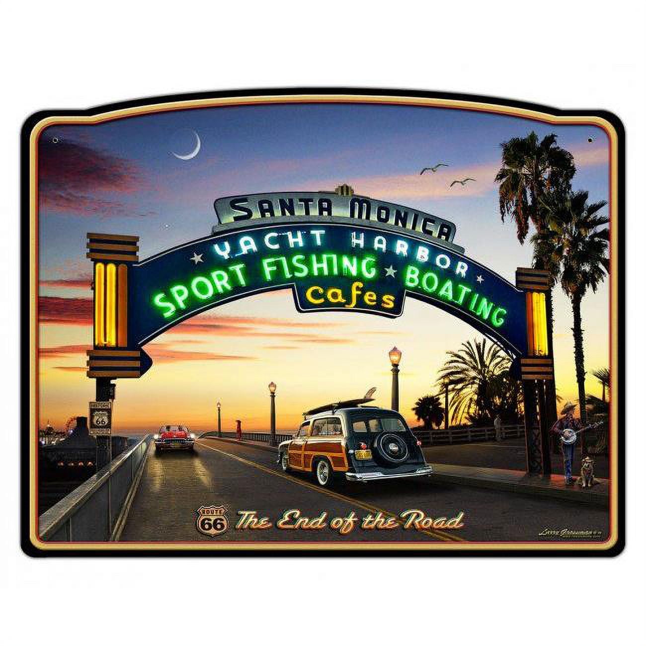 All American Art by Larry Grossman LG707 Santa Monica Pier Plasma Metal ...