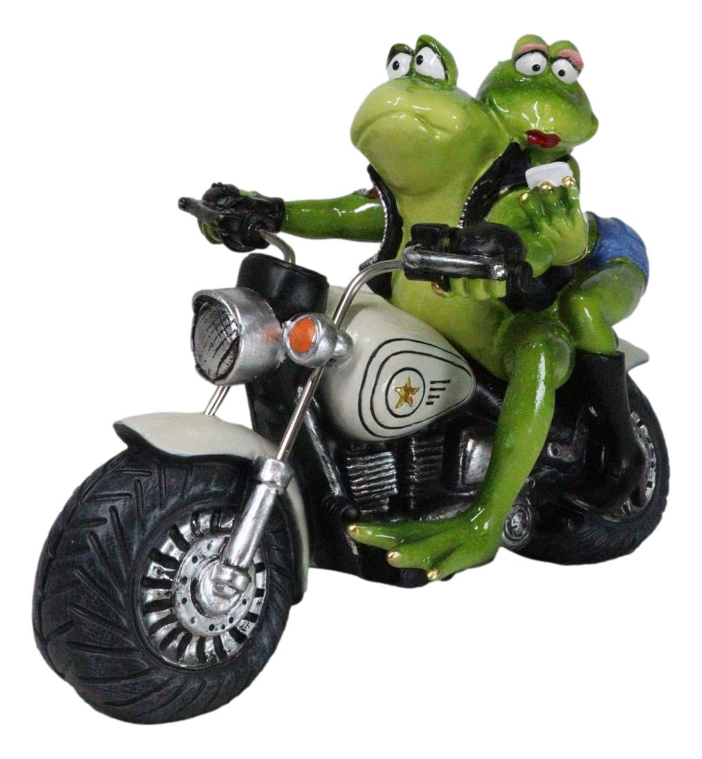 All American Biker Frogs Couple Taking Selfie On Chopper Motorcycle ...