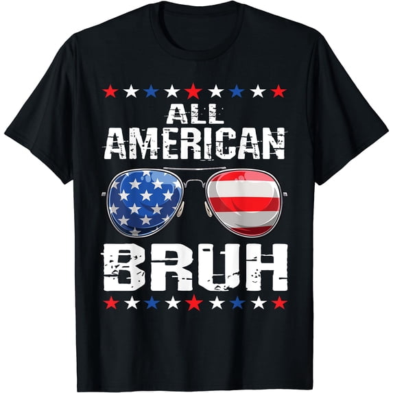All American Bruh 4th Of July Boys Patriotic USA Teens Kids T-Shirt ...