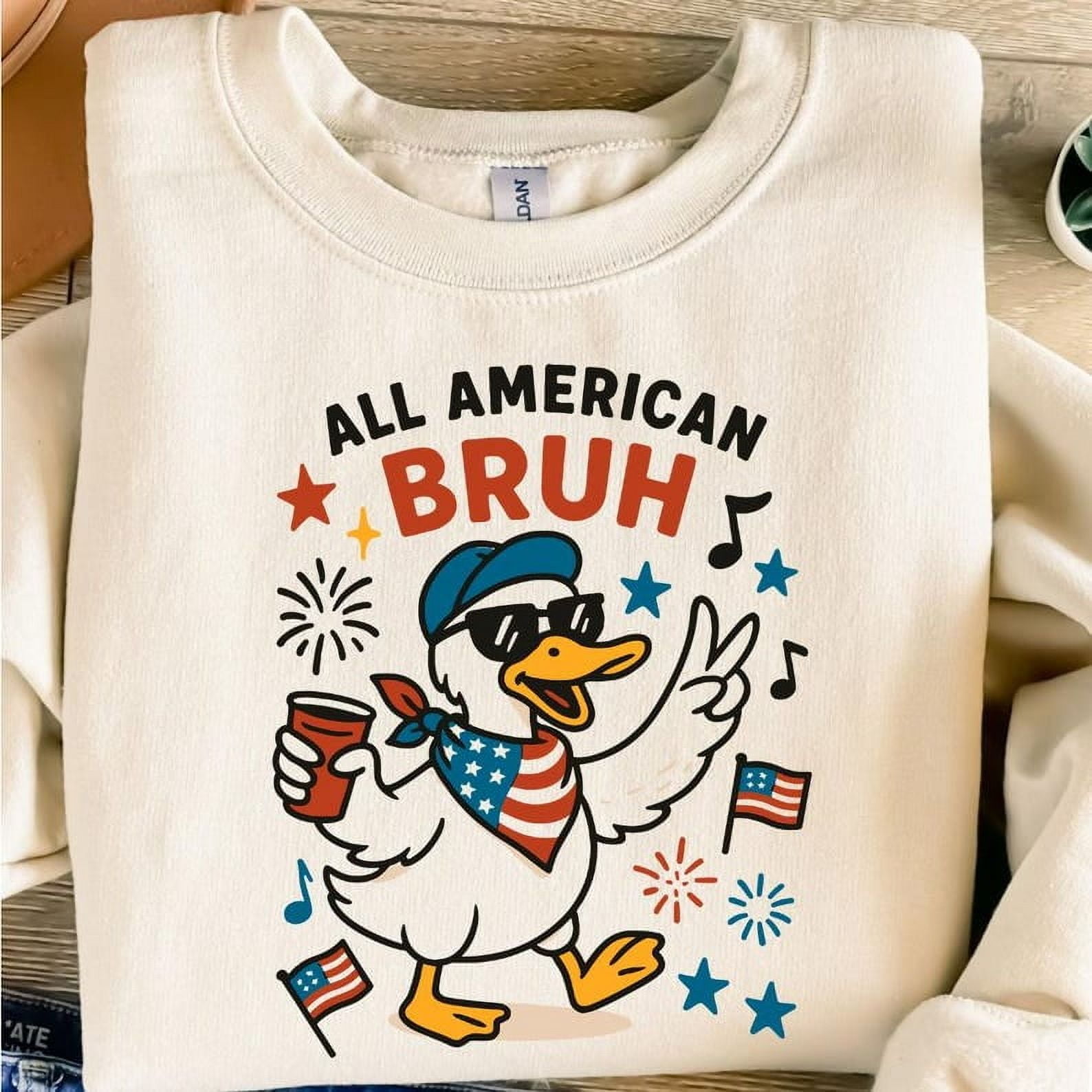 All American Bruh Duck Shirt, Patriotic Goose Shirt, 4th Of July Shirt ...