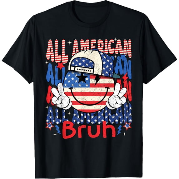 All American Bruh Matching Family 4Th Of July American T-Shirt ...