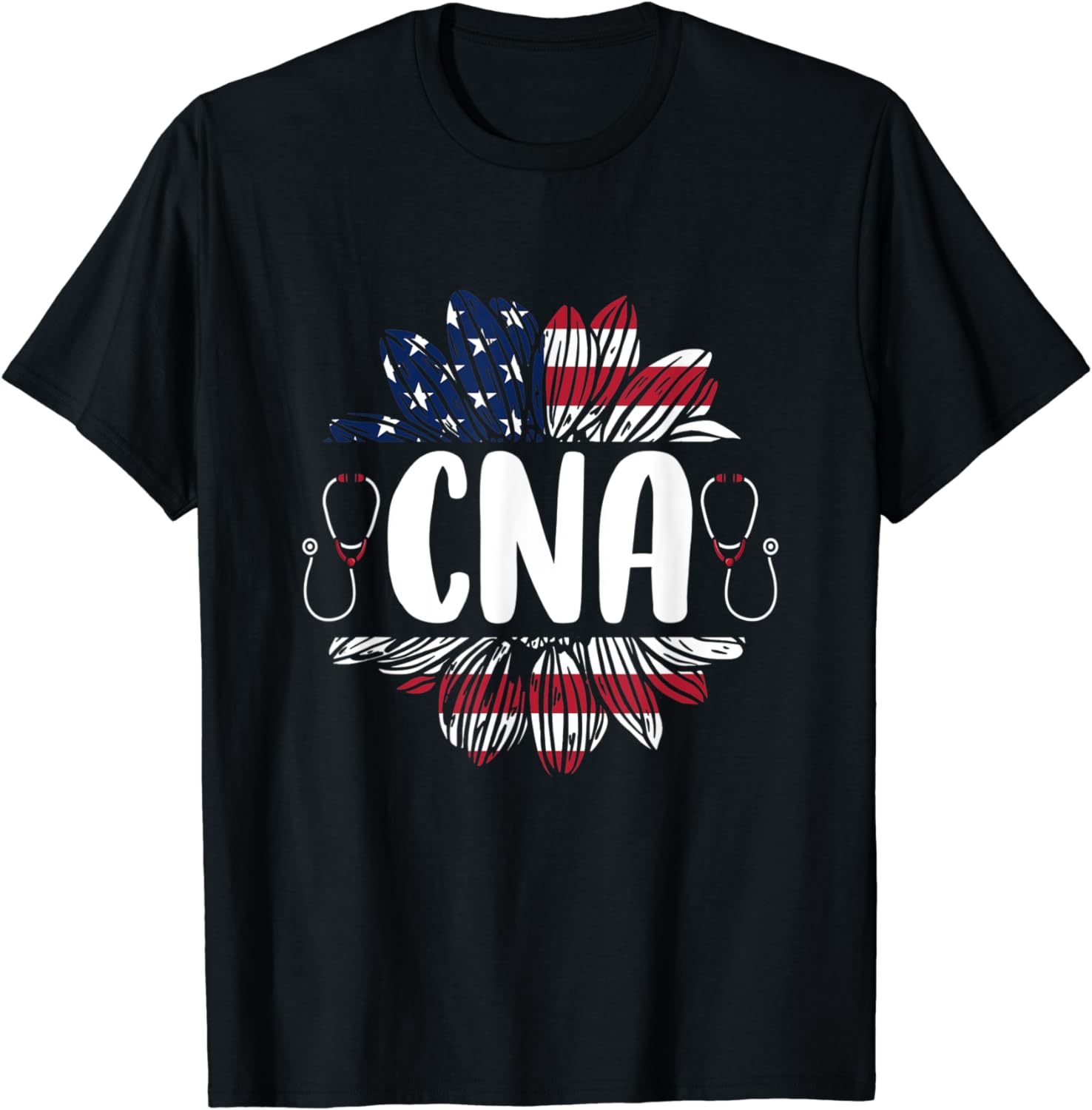 All American CNA Life American Flag Sunflower 4th Of July T-Shirt - Walmart.com