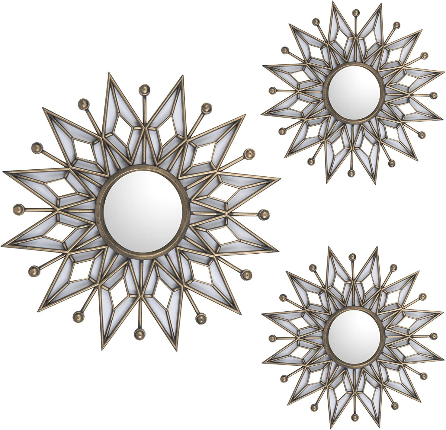 All American Collection New Separated 3 Piece Decorative Mirror Set ...