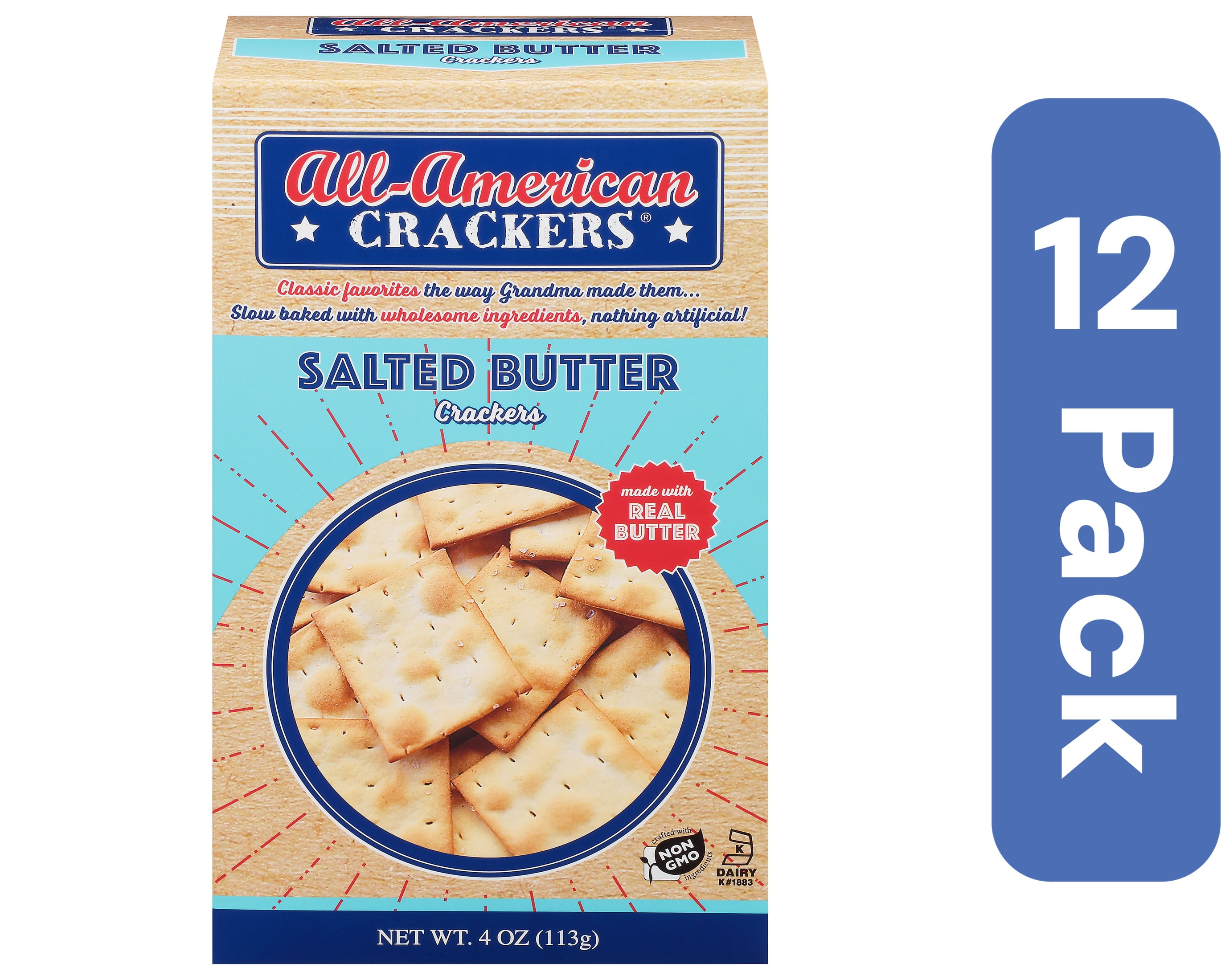 All American Cracker Light Salted Crisps 4 oz (Pack Of 12) - Walmart.com