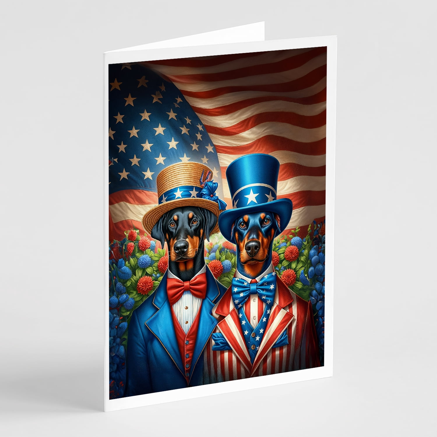 All American Doberman Pinscher Greeting Cards Pack of 8 7 in x 5 in ...