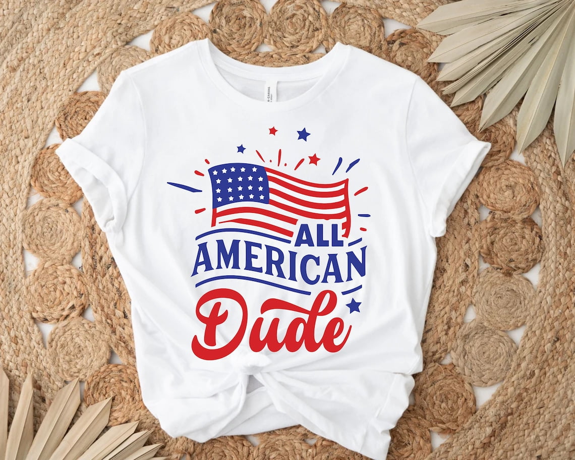 All American Dude shirt, 4th of July t-shirt, Boys 4th of July, Men ...