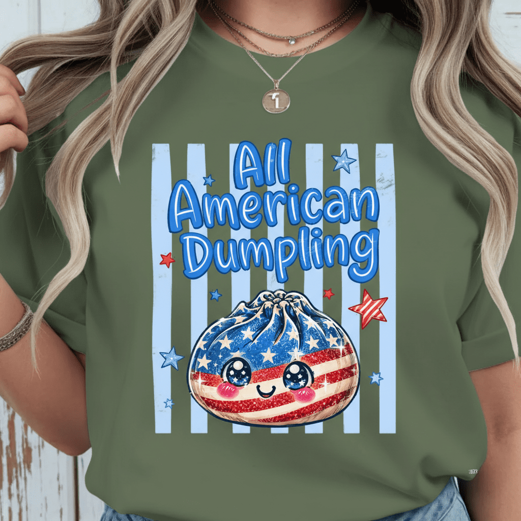 All American Dumpling Patriotic T-Shirt, Fourth of July Americana ...