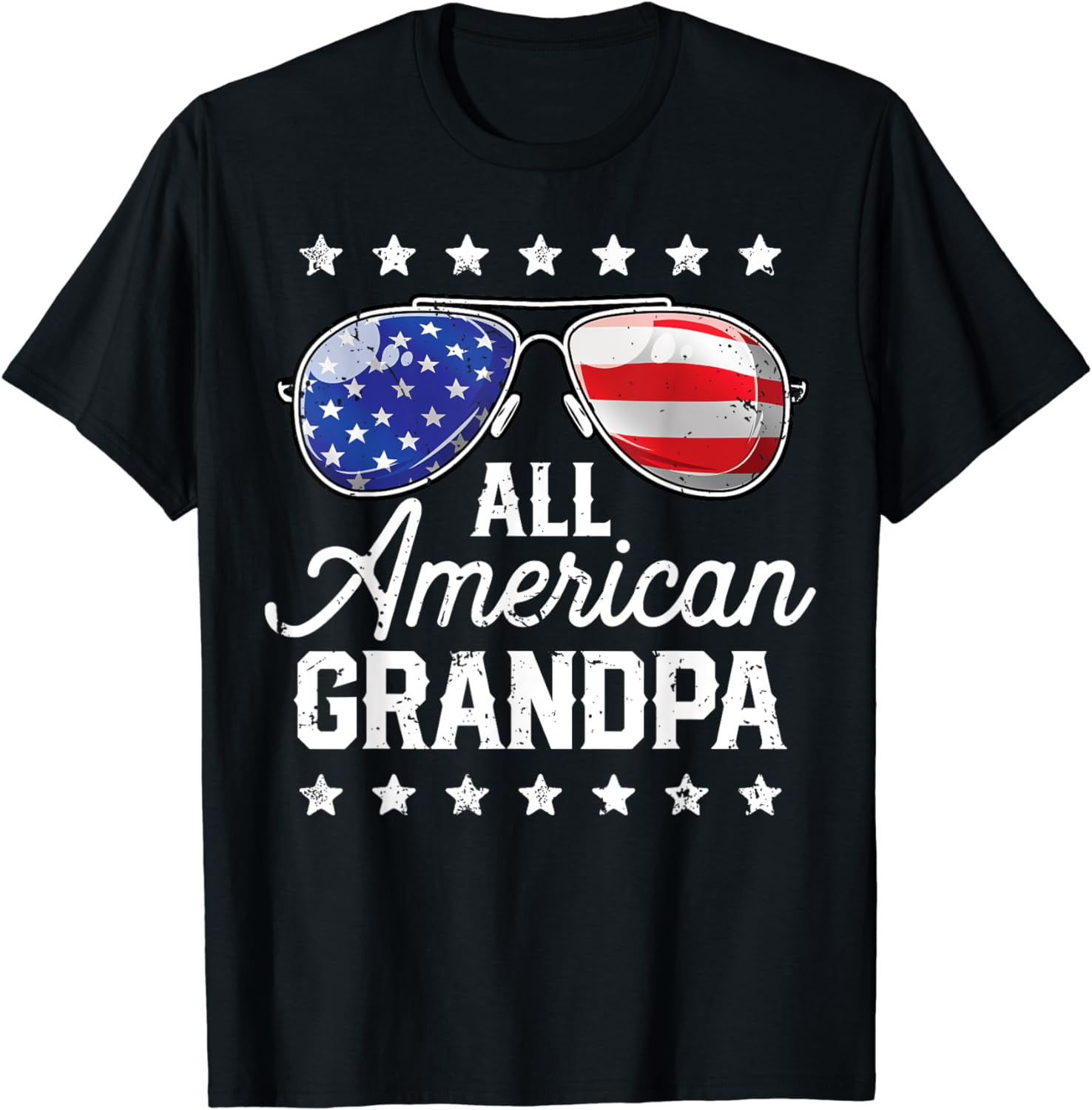 All American Grandpa 4th of July Family Matching Sunglasses T-Shirt ...