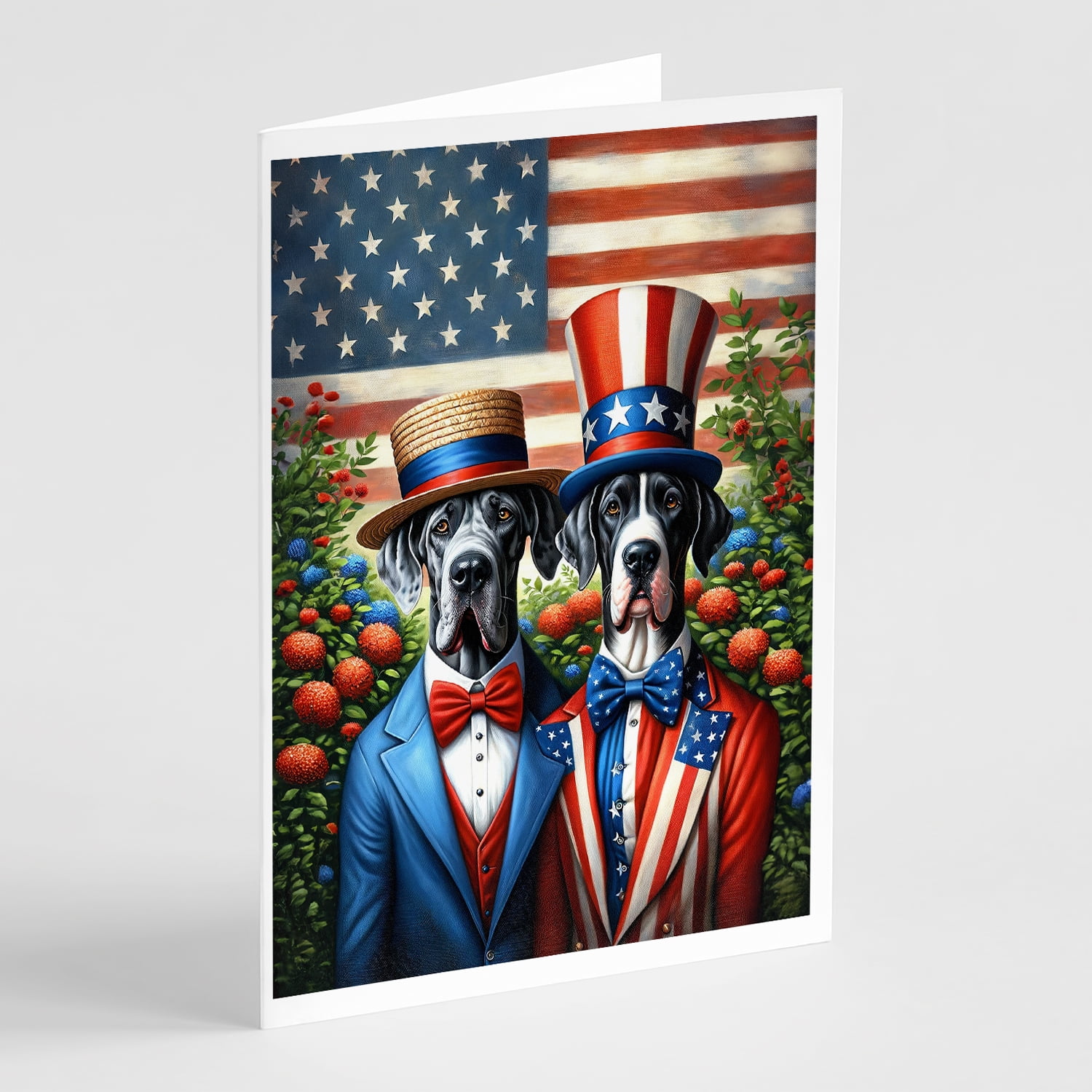 All American Great Dane Greeting Cards Pack of 8 7 in x 5 in - Walmart ...