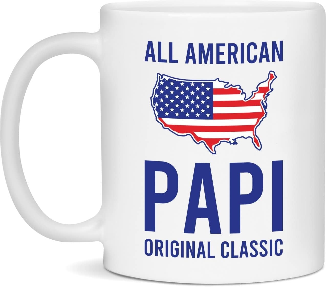 All American Papi Original Classic Mug - Papi American Flag Gift ...