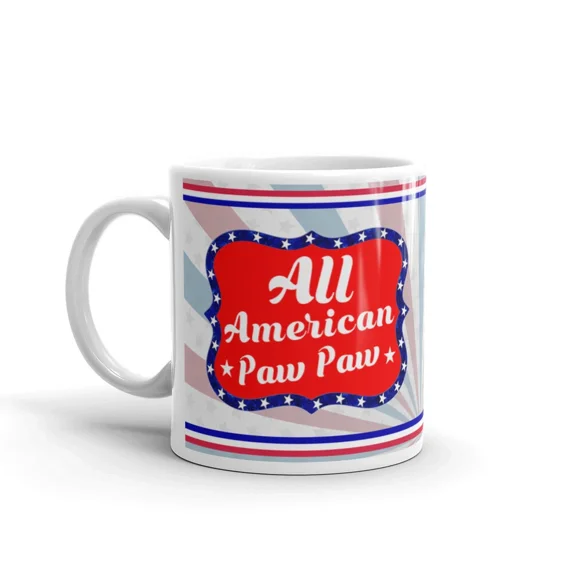 All American Paw Paw Office Work Cup Gift Coffee Tea Ceramic Mug ...