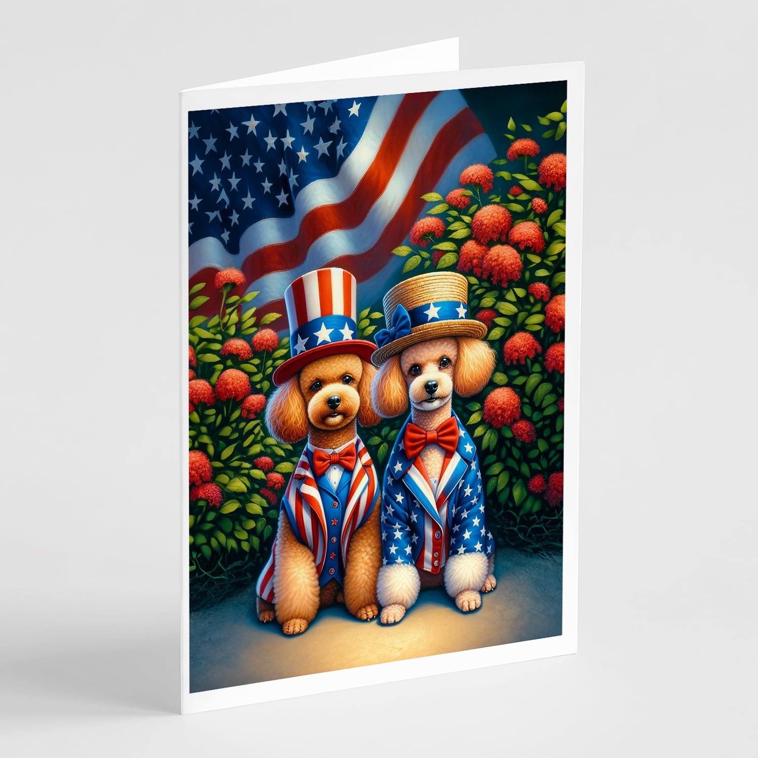 All American Poodle Greeting Cards Pack of 8 7 in x 5 in - Walmart.com