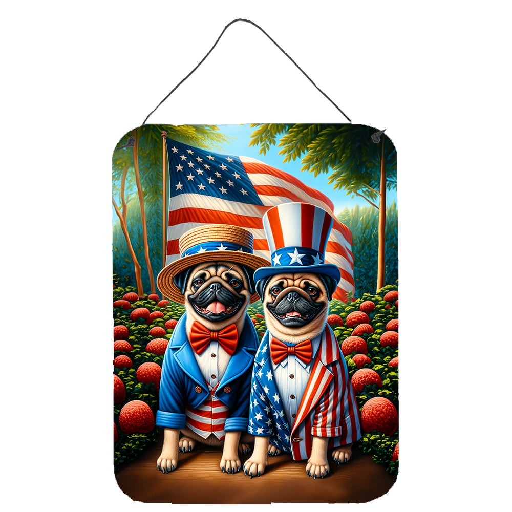 All American Pug Wall or Door Hanging Prints 12 in x 16 in - Walmart.com
