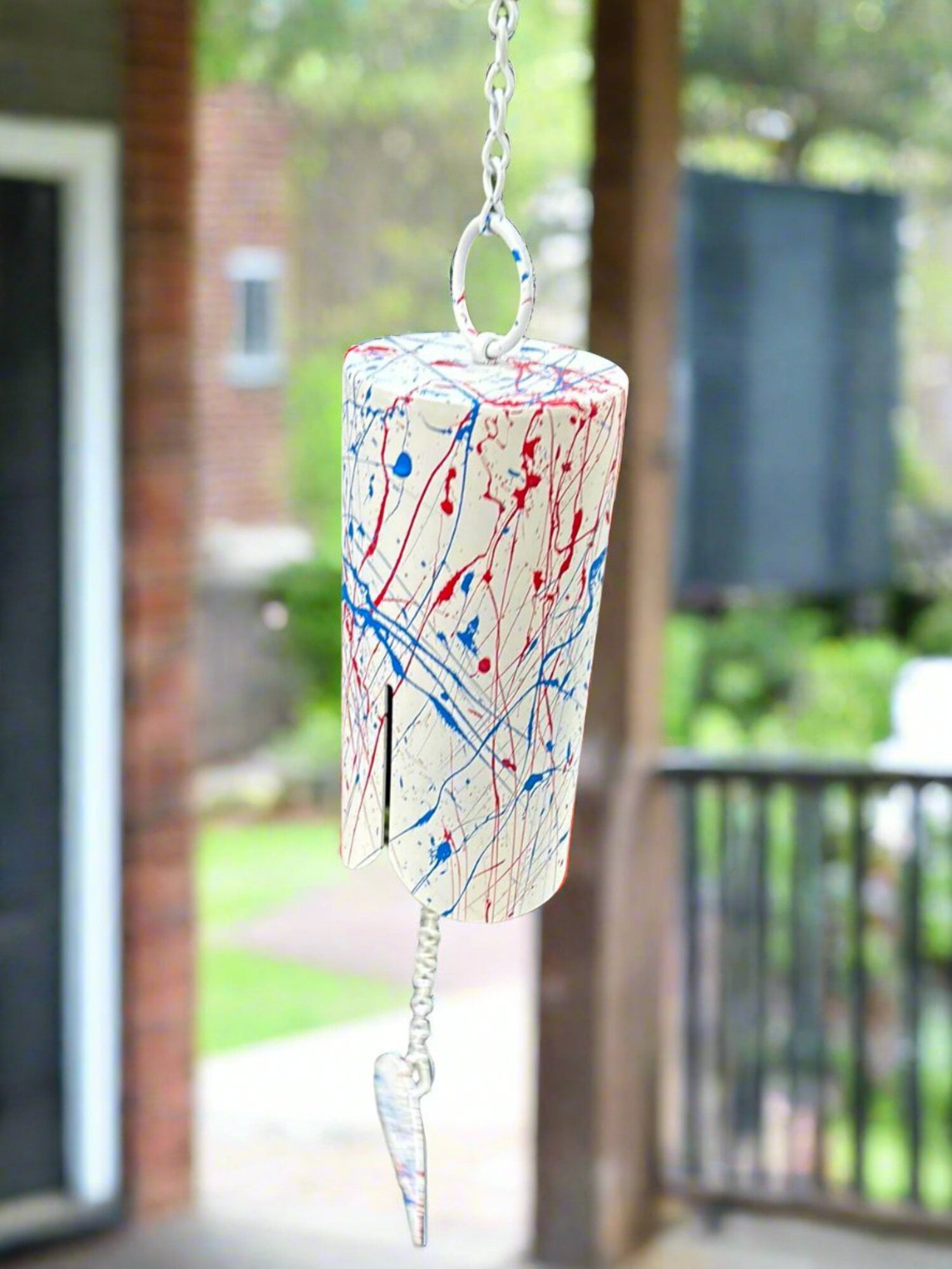 All American Red White Boom Cow Bell Deep Tone Wind Chime - Walmart.com