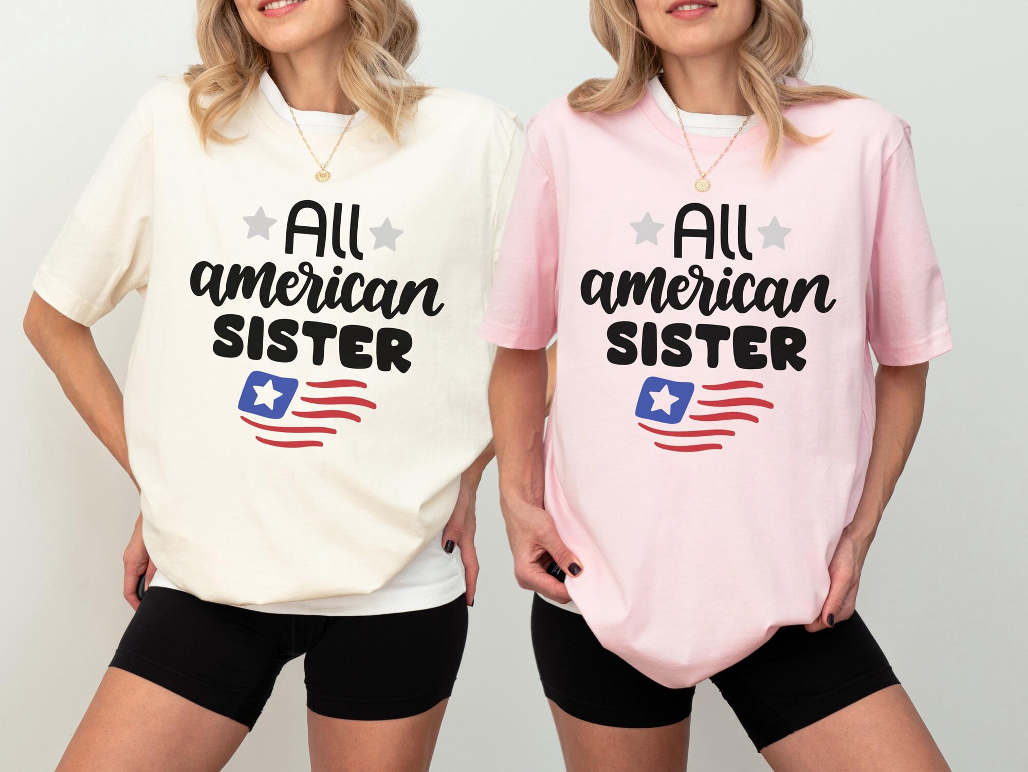 All American Sister Shirt Patriotic Sister Tee USA Sister Gift Shirt ...