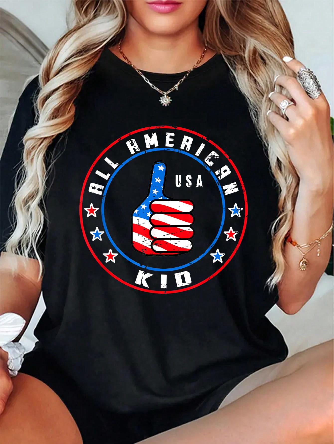 All American USA Family American Flag Thumbs Up Hand T-Shirt - Walmart.com