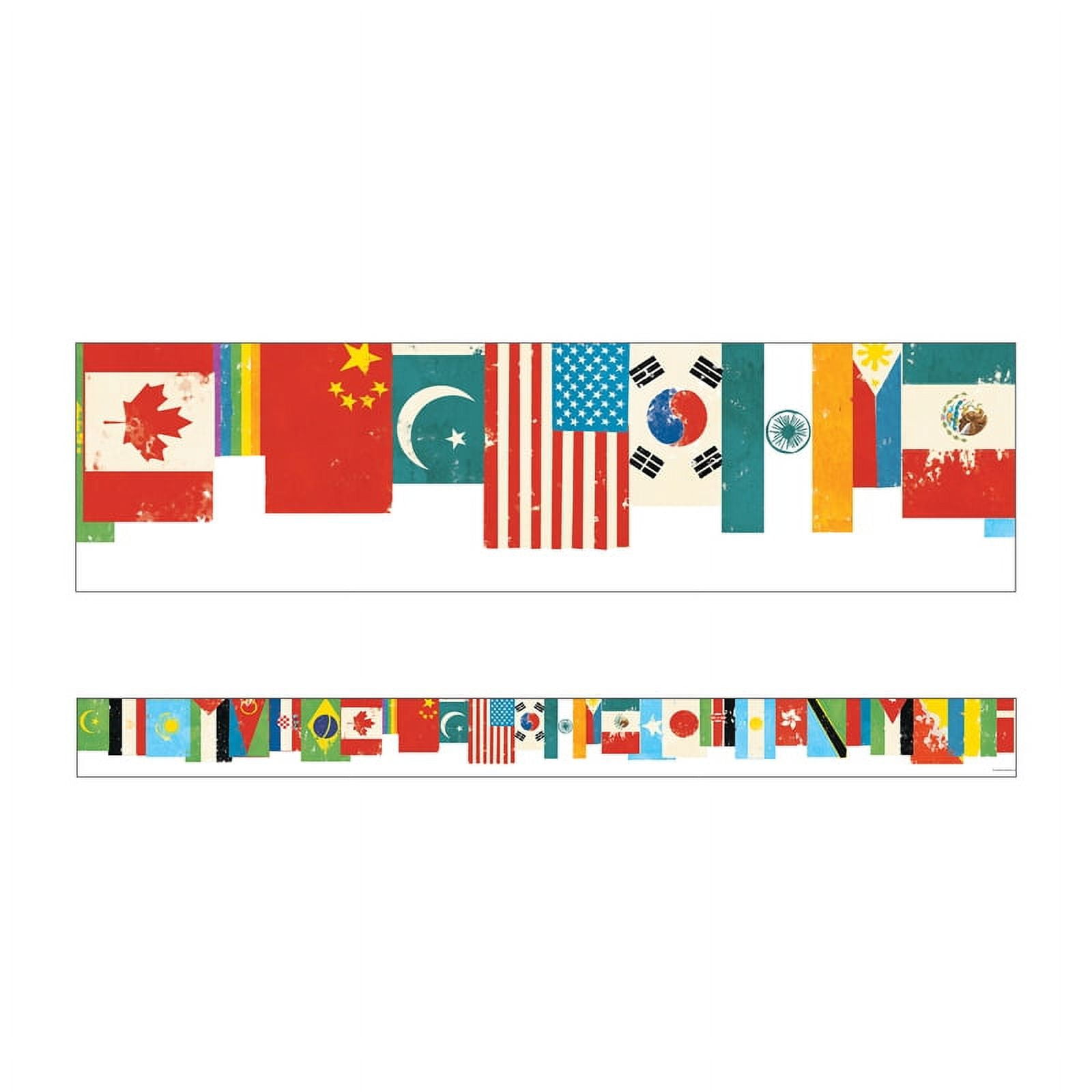 All Are Welcome Flags Straight Borders, 36 Feet | Bundle of 2 Packs ...