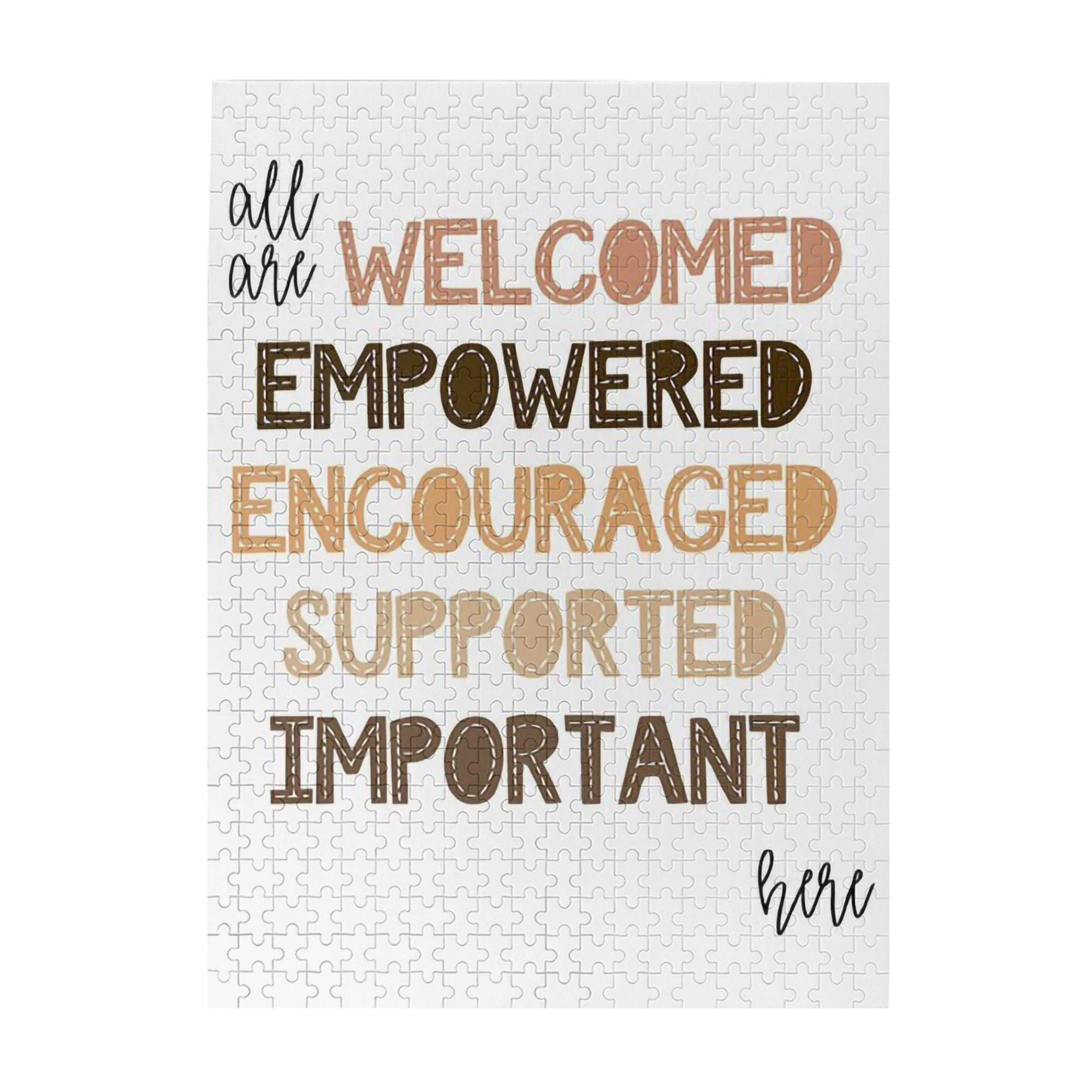 All Are Welcome Here puzzle, Black Lives Matter puzzle, Equality puzzle ...