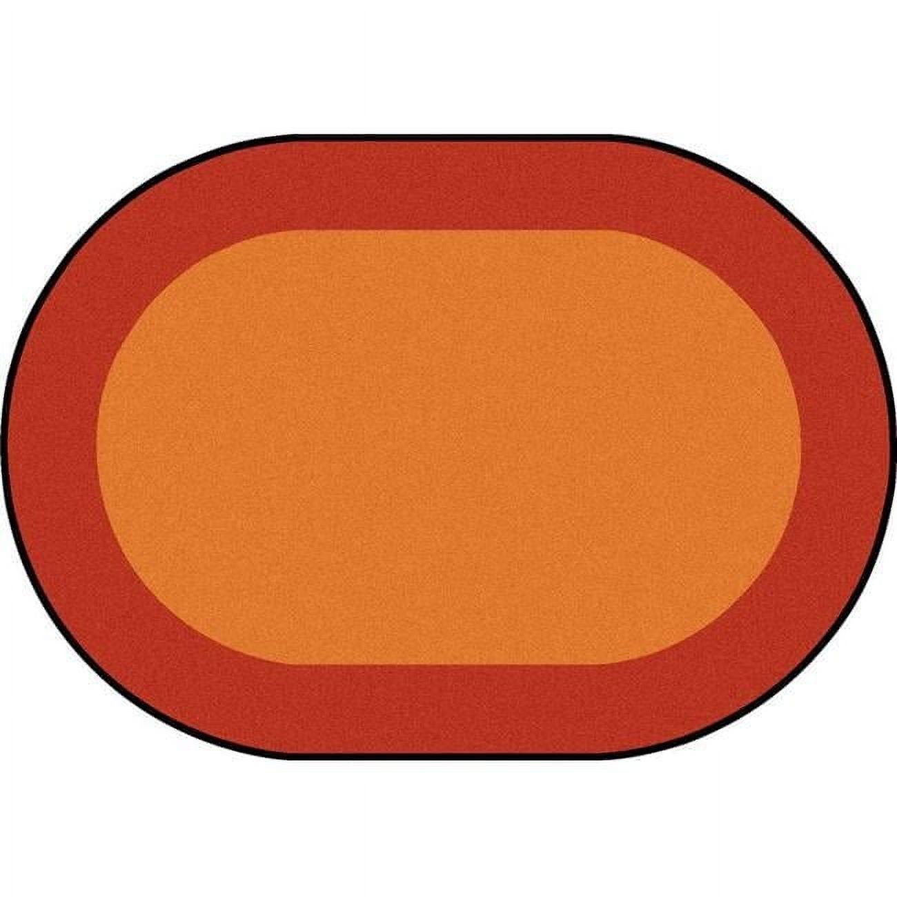 All Around Oval Classroom Carpet Orange - 7 ft. 8 in. x 10 ft. 9 in ...