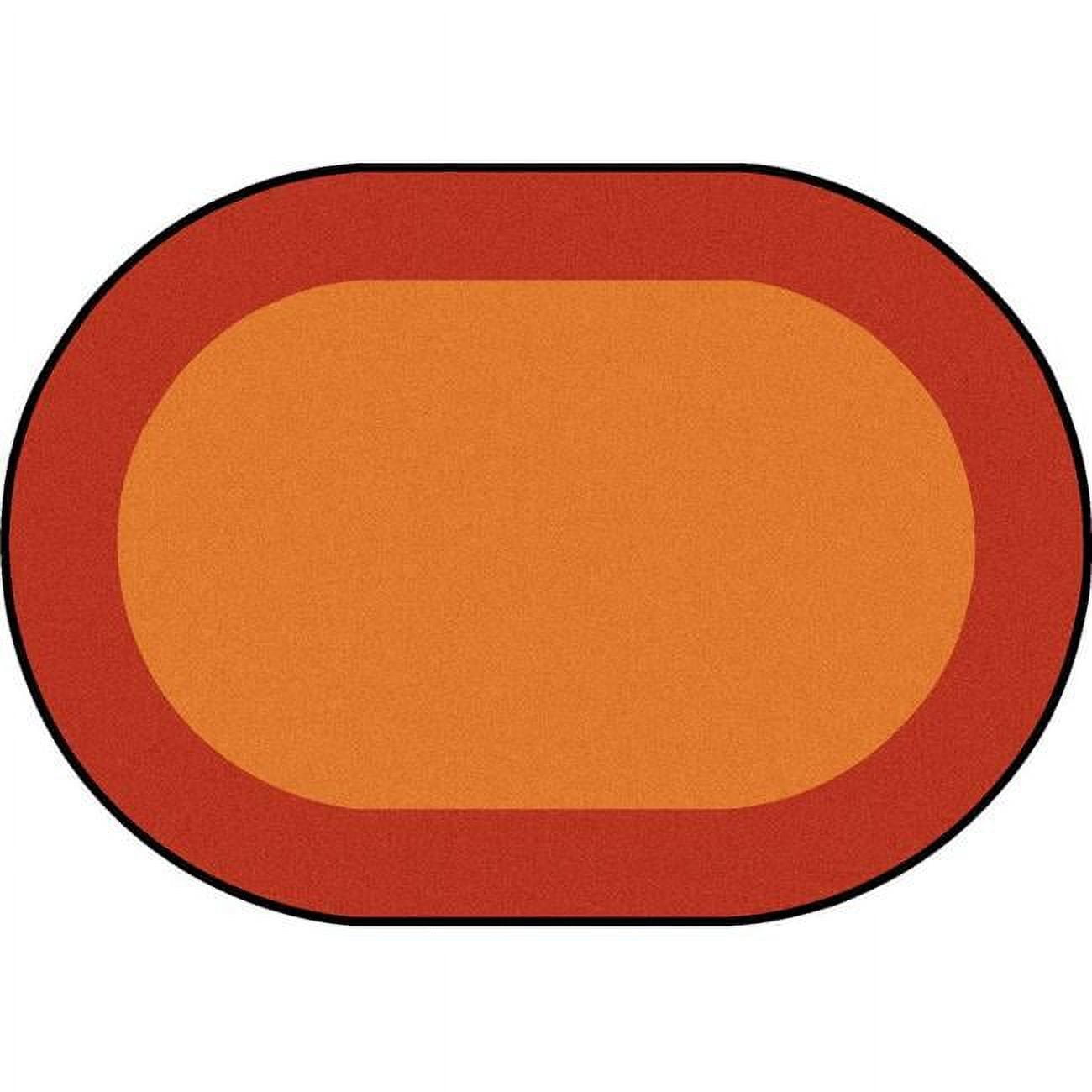 All Around Oval Classroom Carpet Orange - 7 ft. 8 in. x 10 ft. 9 in ...