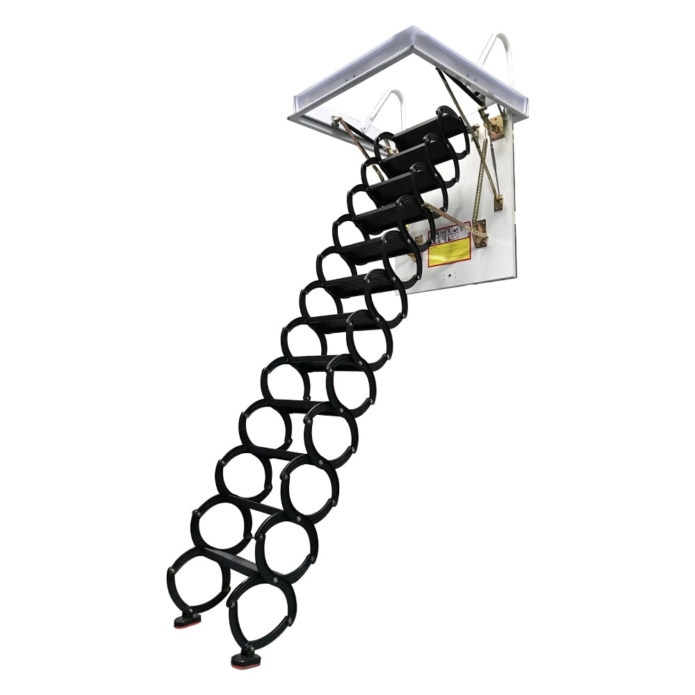 All Black Attic Pull Down Ceiling Ladder Stairs Folding Loft Ladder ...