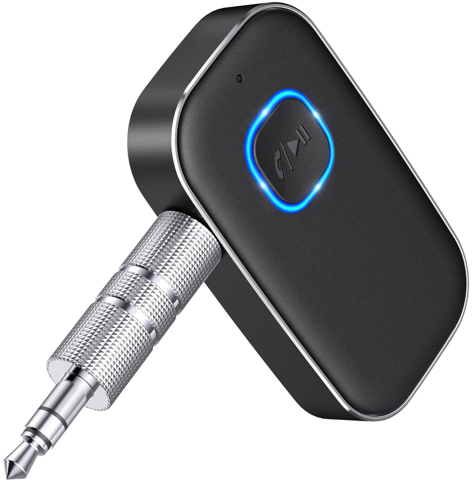 All Black Aux Adapter Wireless Audio Receiver for Car, Home Stereo ...