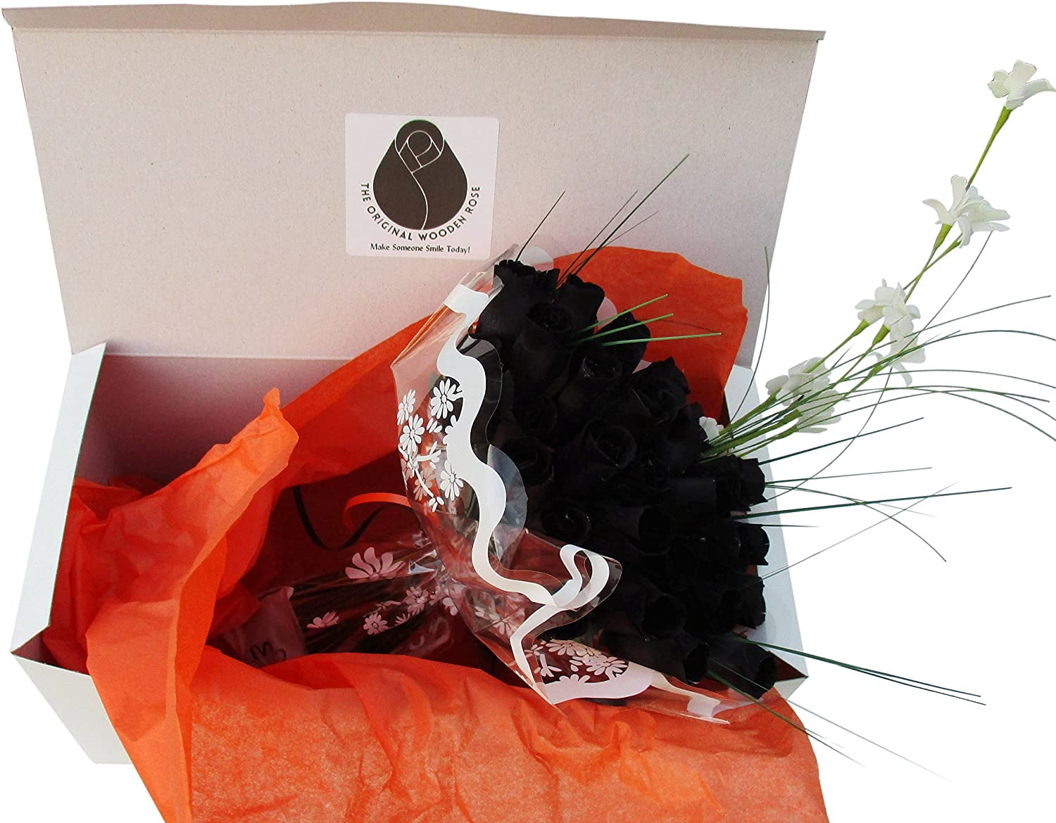 All Black Gothic Roses Halloween Floral Flower Bouquets in a Gift Box ...