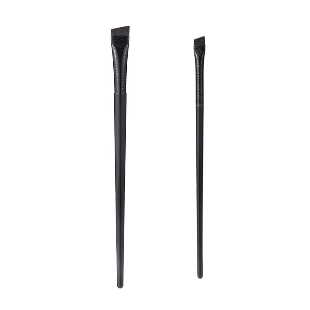 All Black Large And Small Blade 2 Pieces Bevel Blade Eyeliner Brush ...