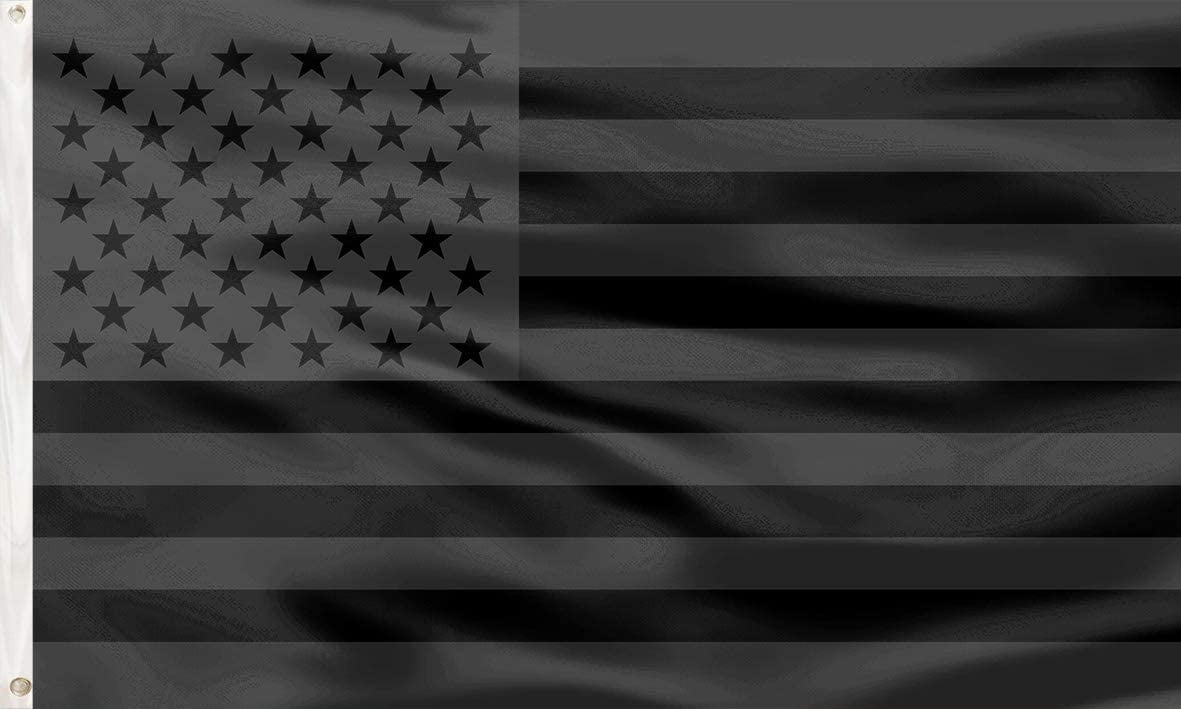 All Black US Flag 3x5 Ft US Black Flag Banner UV Resistance Fading ...