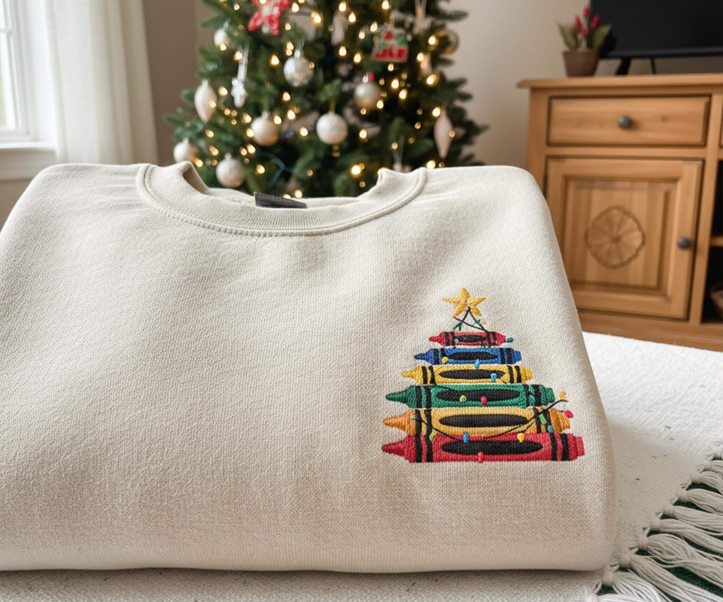 All Booked Christmas Embroidered Sweatshirt, Funny Book Lover Holiday ...