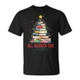All Booked For Christmas Book Christmas Tree Lights Bookish TShirt ...