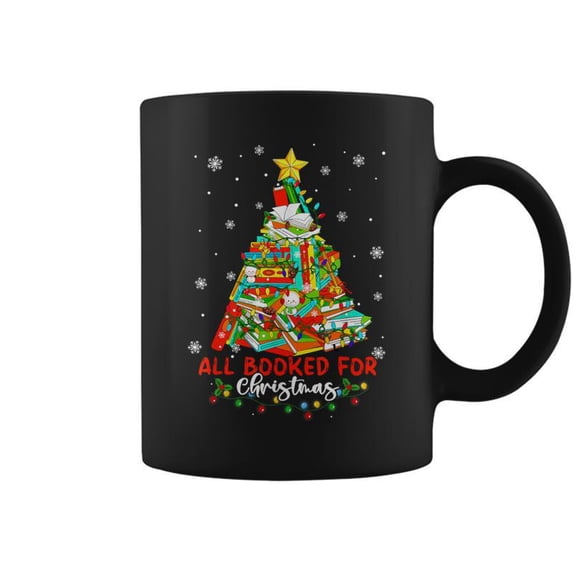 All Booked For Christmas Book Christmas Tree Lights Xmas Coffee Mugs ...
