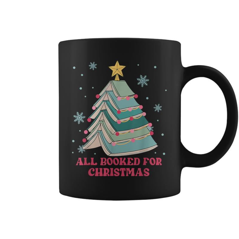 All Booked For Christmas Librarian Xmas Tree Lights Coffee Mugs ...