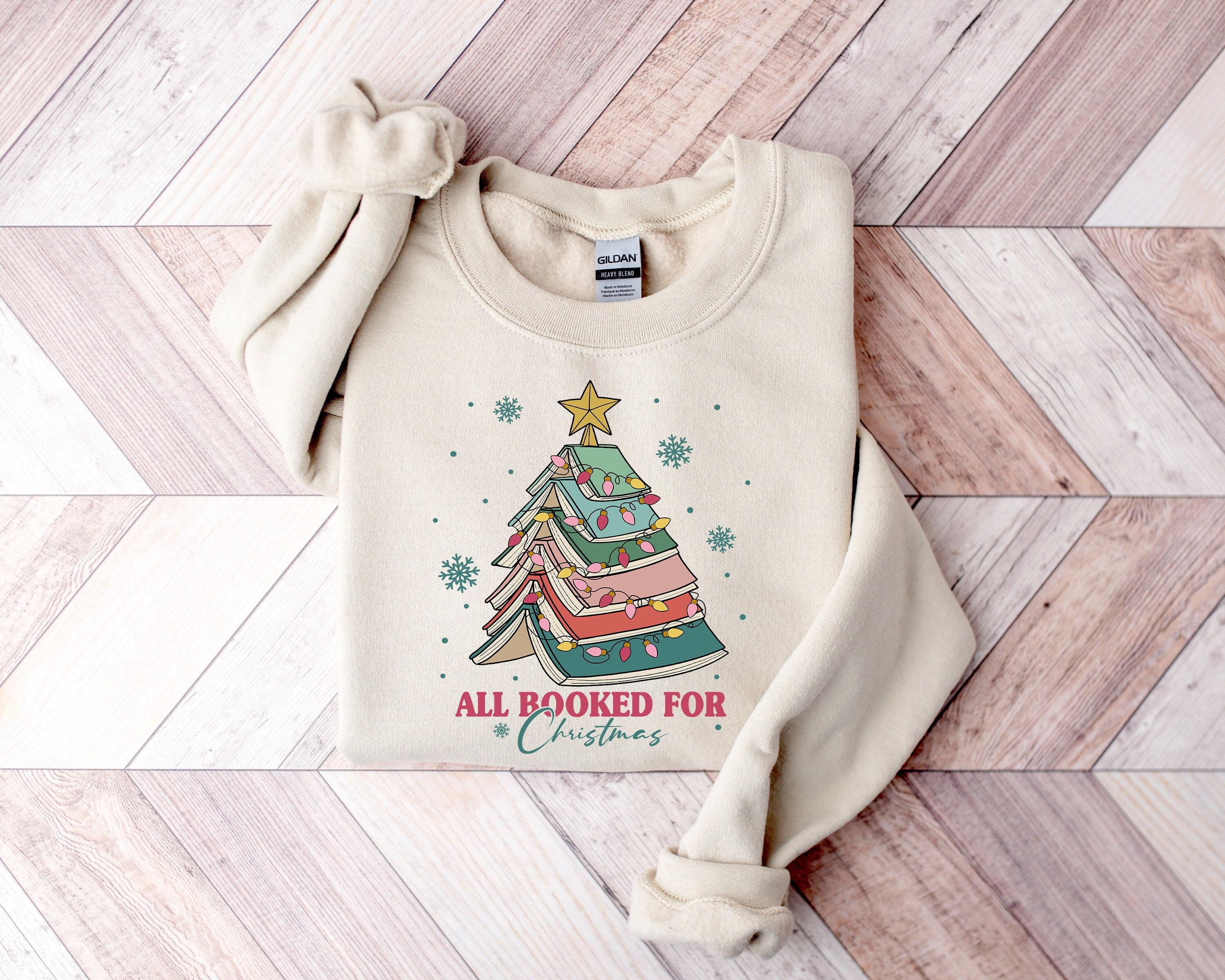 All Booked For Christmas Shirt Gift for Librarian,Bookworm Christmas T ...
