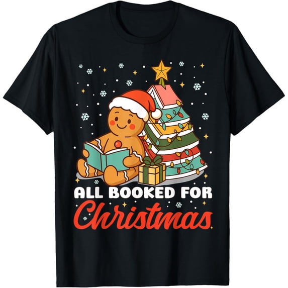 All Booked For Gingerbread Tree Book T-Shirt - Walmart.com