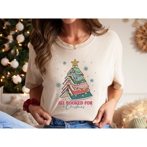 All Booked For Season Shirt, Book Tree T-Shirt, For Book Lovers ...