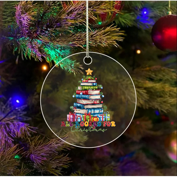 All Booked For Teacher Reading Student Bookworm Ornament, Home ...