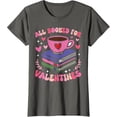All Booked For Valentine Book Lovers Teacher Cute Ladies' Crewneck T ...