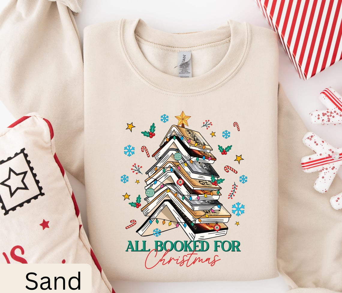All Booked For season Shirt, Bookworm season Sweater, season Book Tree Sweatshirt, Book Lovers ...