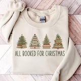 All Booked for Christmas TShirt Librarian Christmas TShirt Bookworm ...