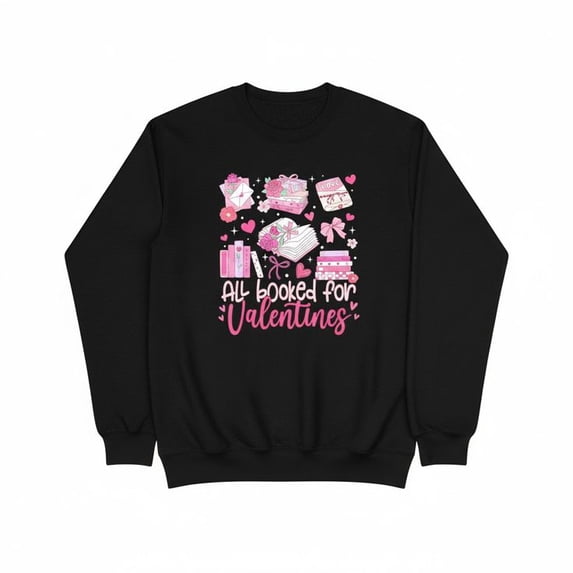 All Booked for Valentine’s Day Sweatshirt, Book Lover Reading Teacher ...