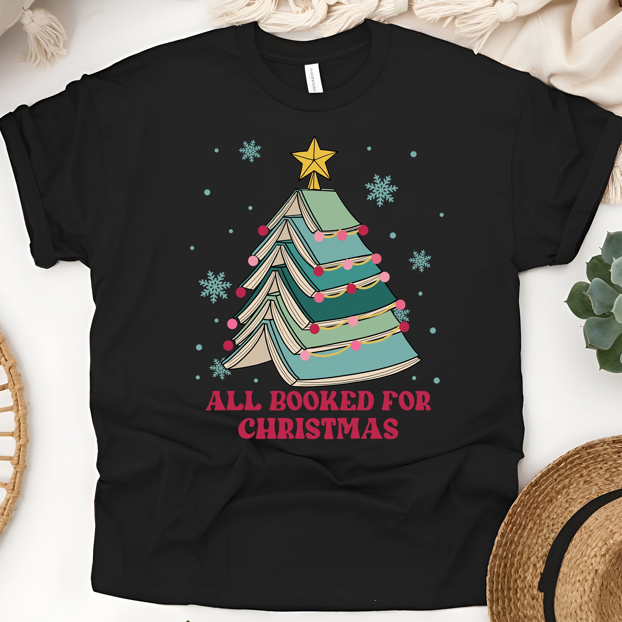 All Booked for the Holidays T-Shirt | Funny Book Lover Tee | Reading ...