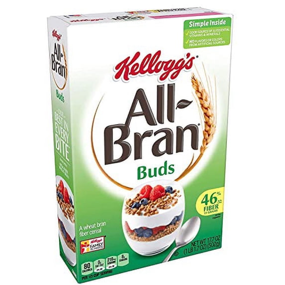 All-Bran Buds, Breakfast Cereal, Wheat Bran, Excellent Source of Fiber ...