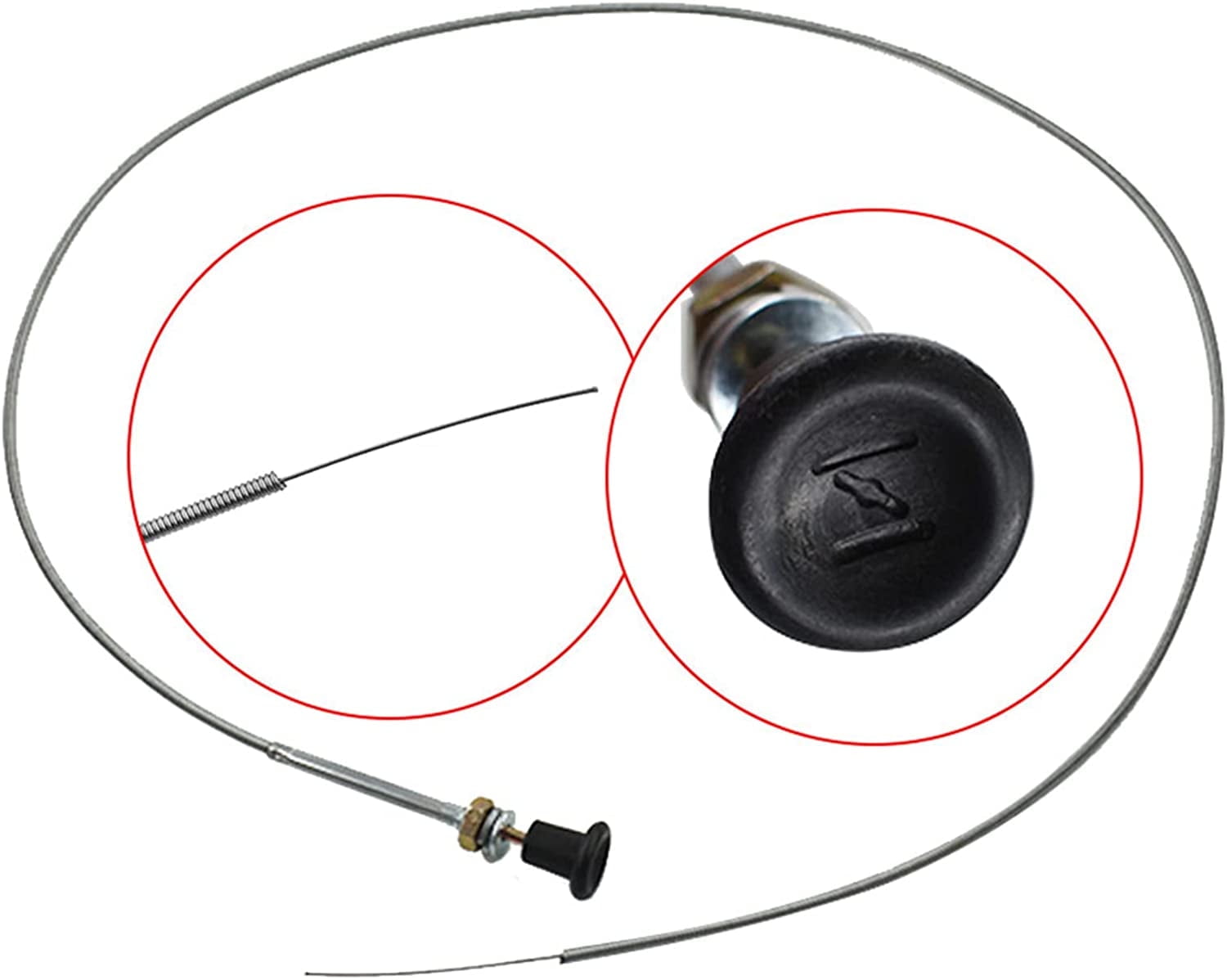 All-Carb Rotary Choke Cable Kit, 63" Inner Wire, 60" Conduit, 2-3/4 ...