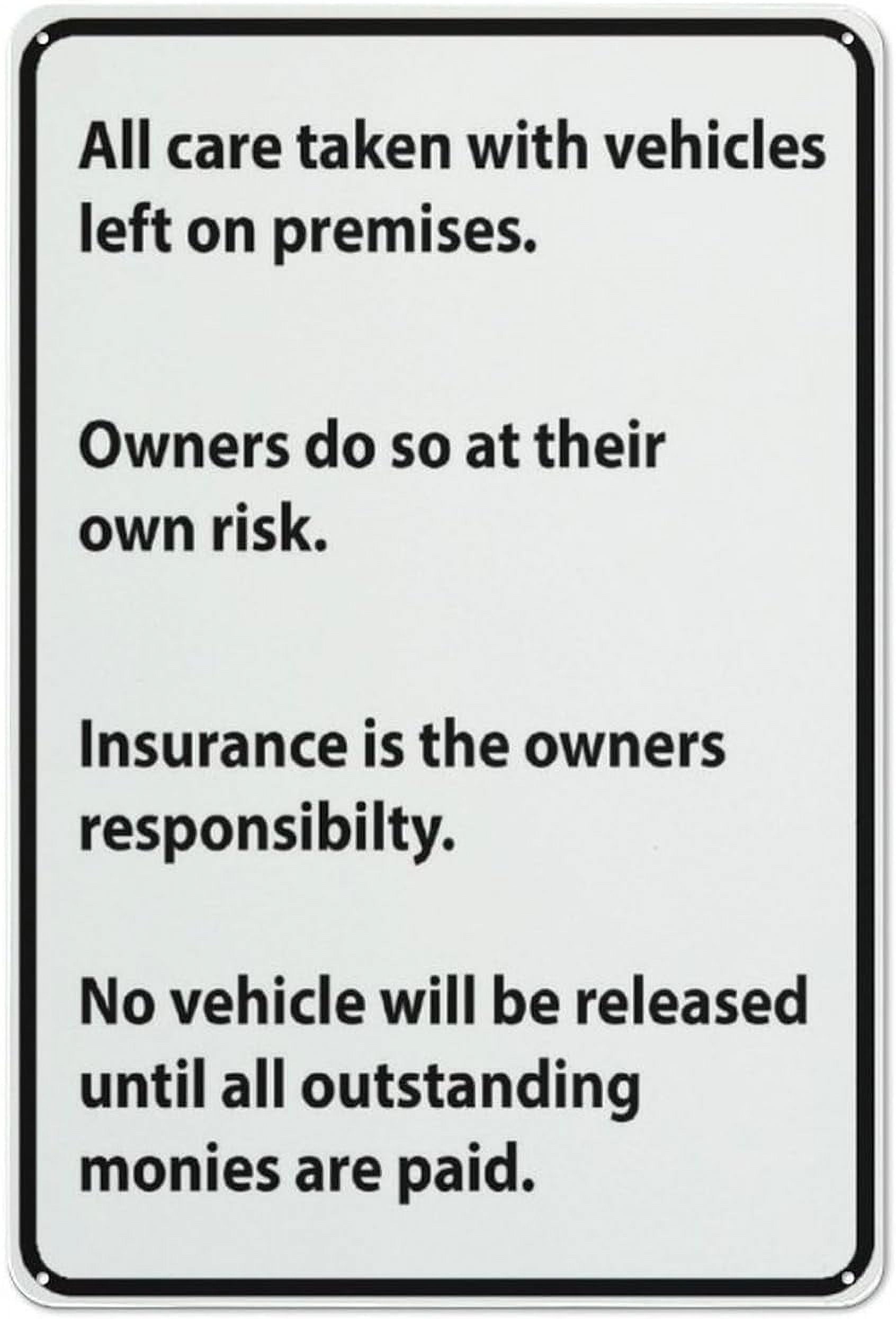 All Care Taken Sign Outdoor Metal Sign - 12 X 8 Metal Signs For ...