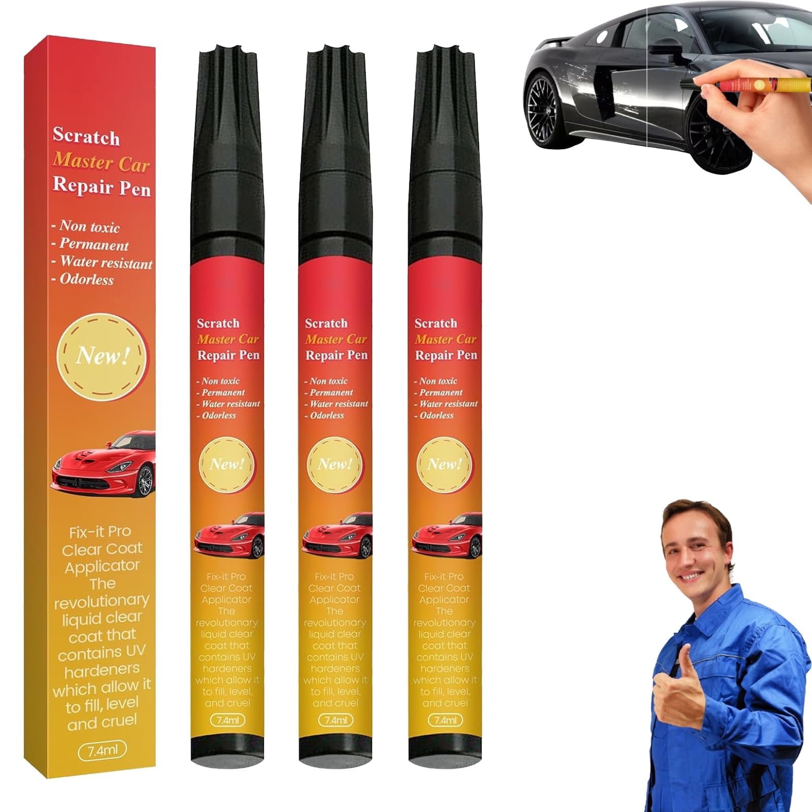 All Cars Magic Pen for Car Scratches, Weatherproof Touch Up Paint Pen ...