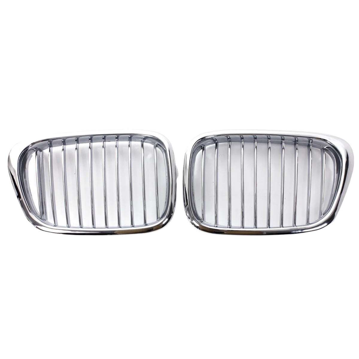 All Chrome Front Bumper Kidney Grill For BMW 5-Series E39 525 528 Sedan ...