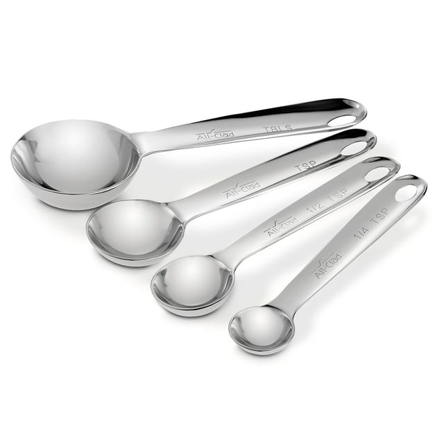 All-Clad Kitchen Scoop Stainless Steel Measuring Spoon Set, 4-Piece ...