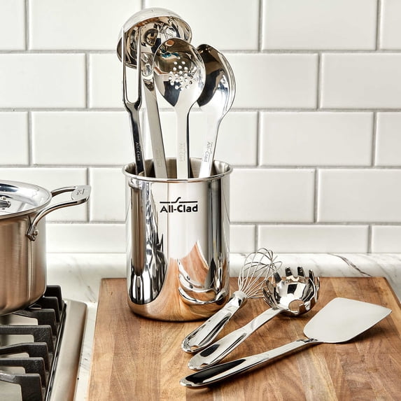 All-Clad Durable 8-Piece Kitchen Utensil Set, 18/10 Stainless Steel ...