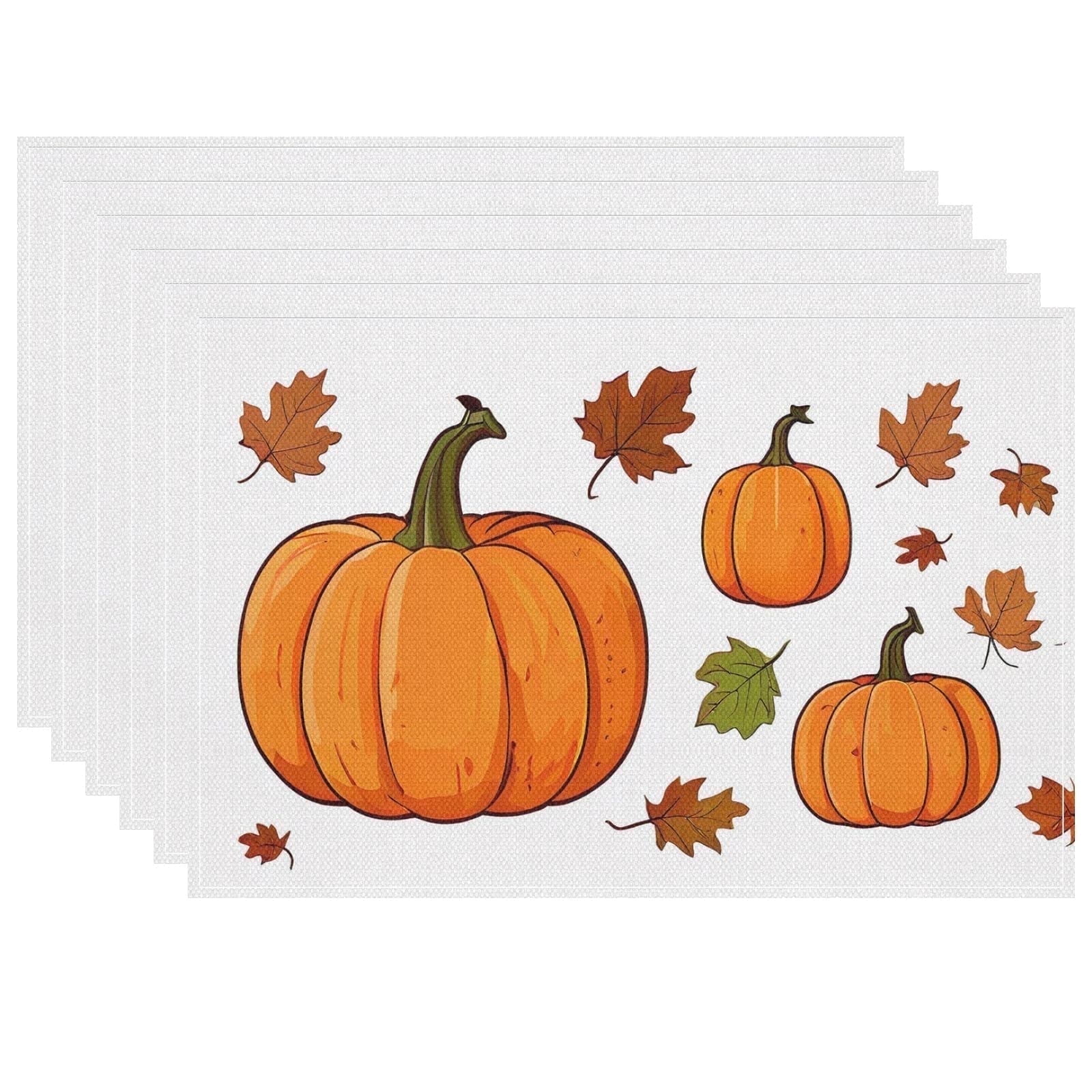 Heat-Resistant Fall Aesthetic Placemat Fade-Resistant Acorn Fruits ...